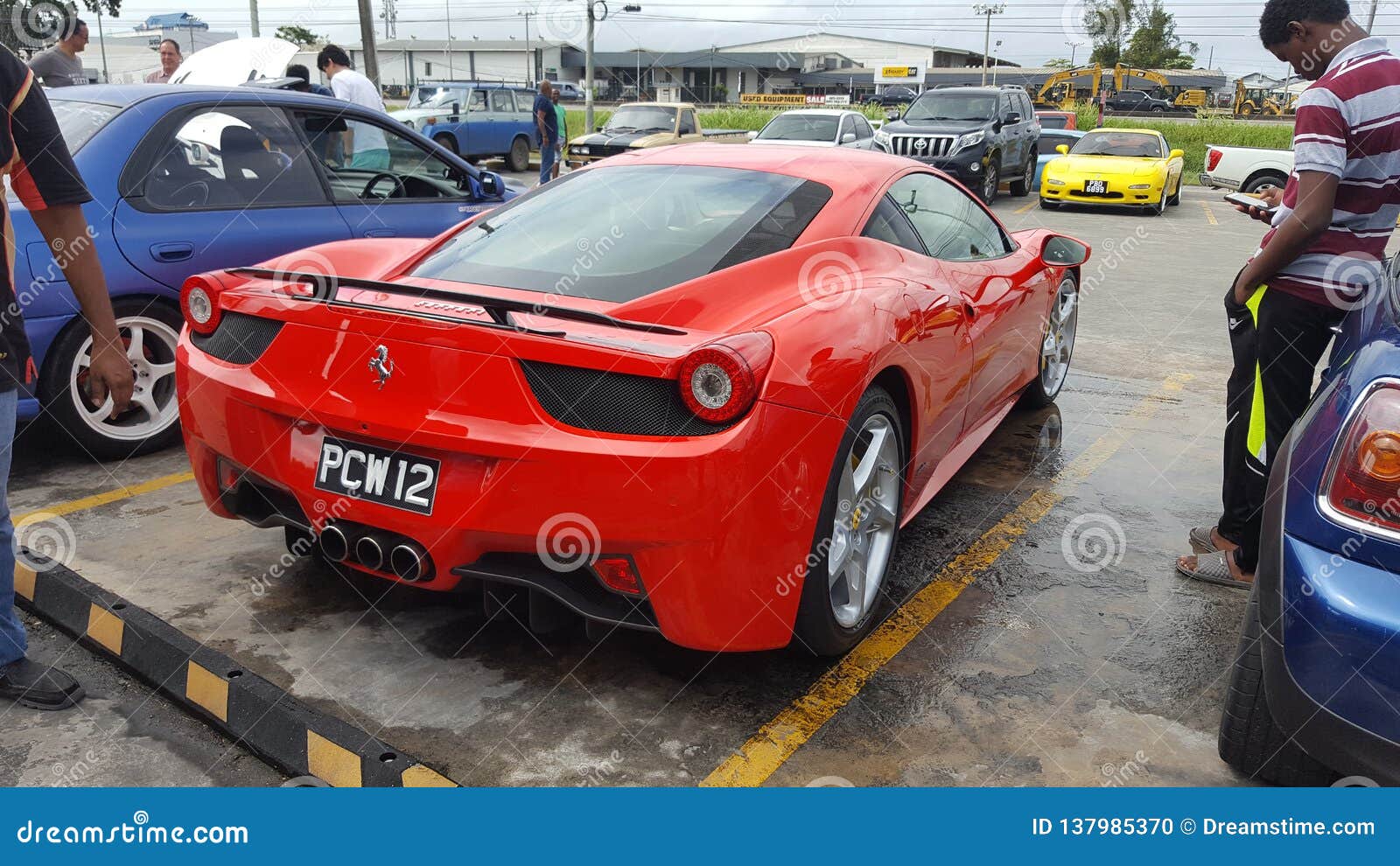 Red Beautiful Ferrari editorial image. Image of view - 137985370