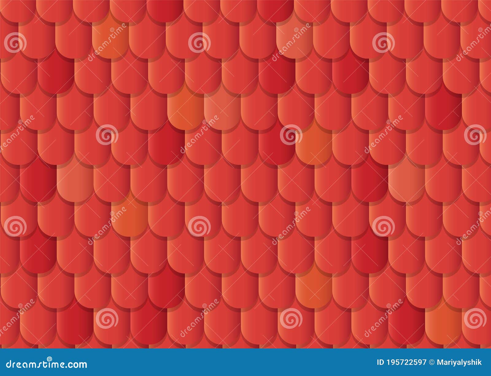 Red Beautiful Vector Roof Tile Background Texture Stock Vector ...