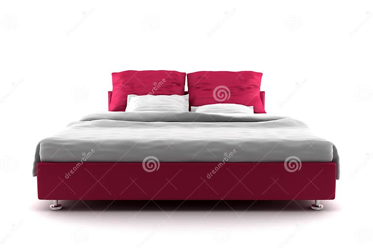 Red bed isolated on white stock illustration. Illustration of ...