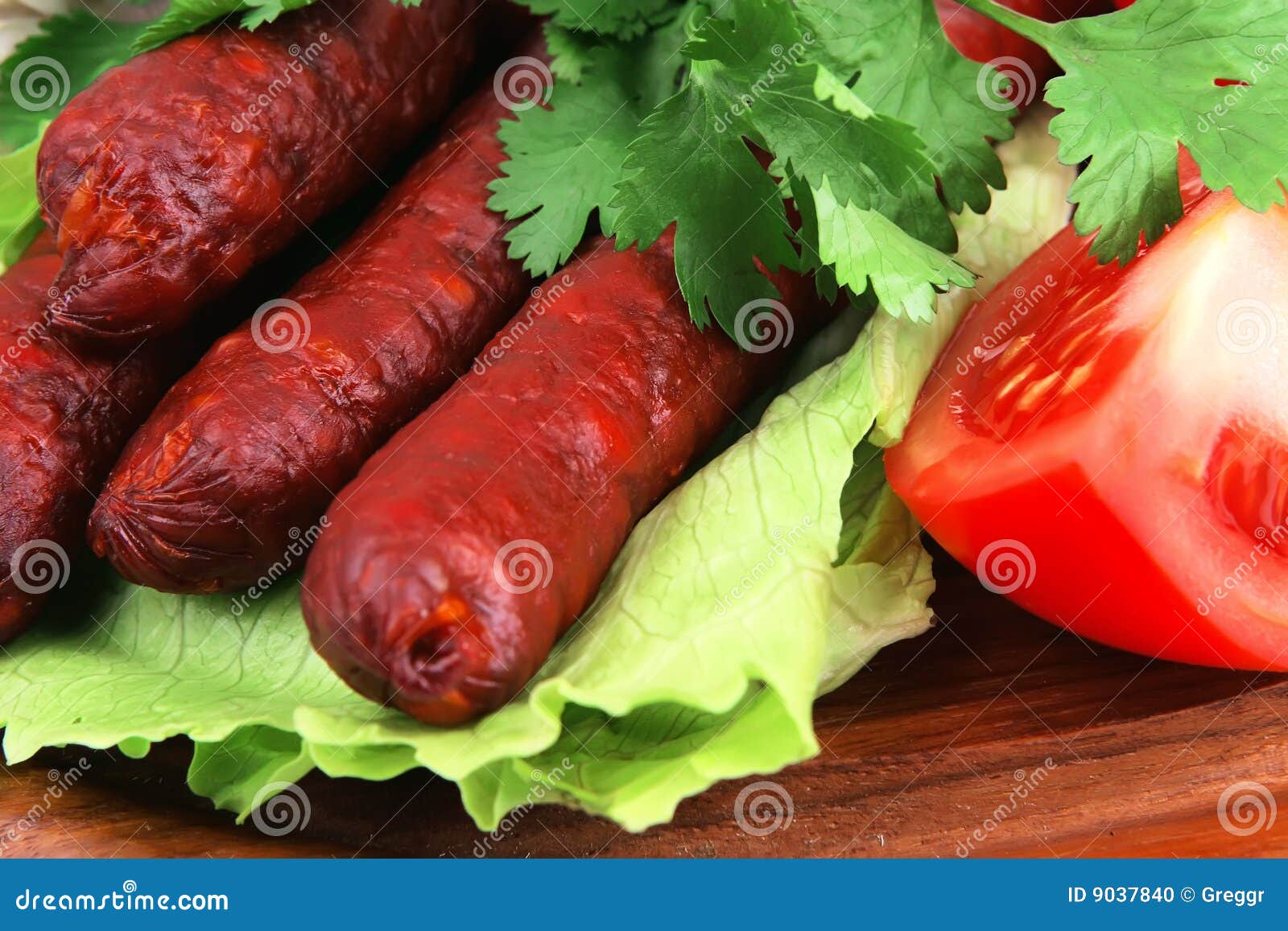 Red beef sausages stock photo. Image of board, produce - 9037840