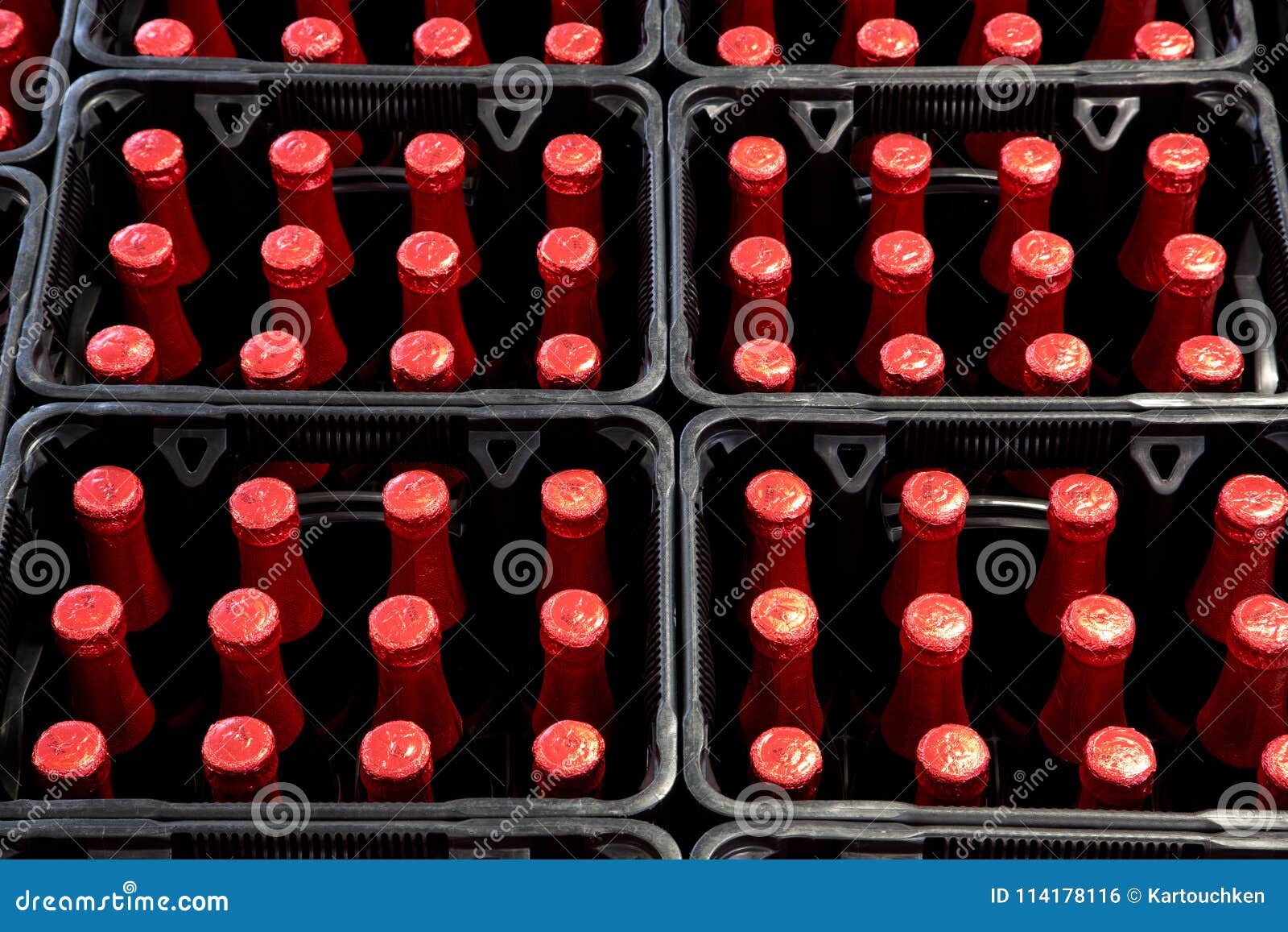 Red Beer Bottles stock photo. Image of liquid, condensation - 114178116