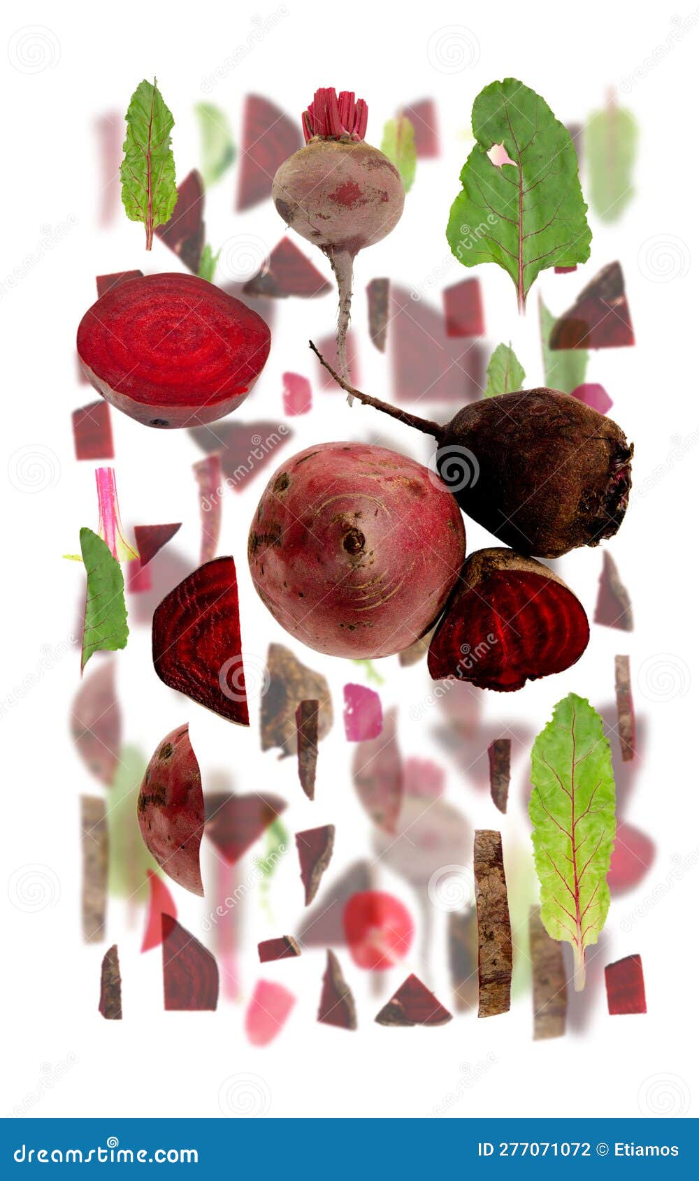Red Beet Slice and Leaf Abstract Stock Photo - Image of harvest, beet ...