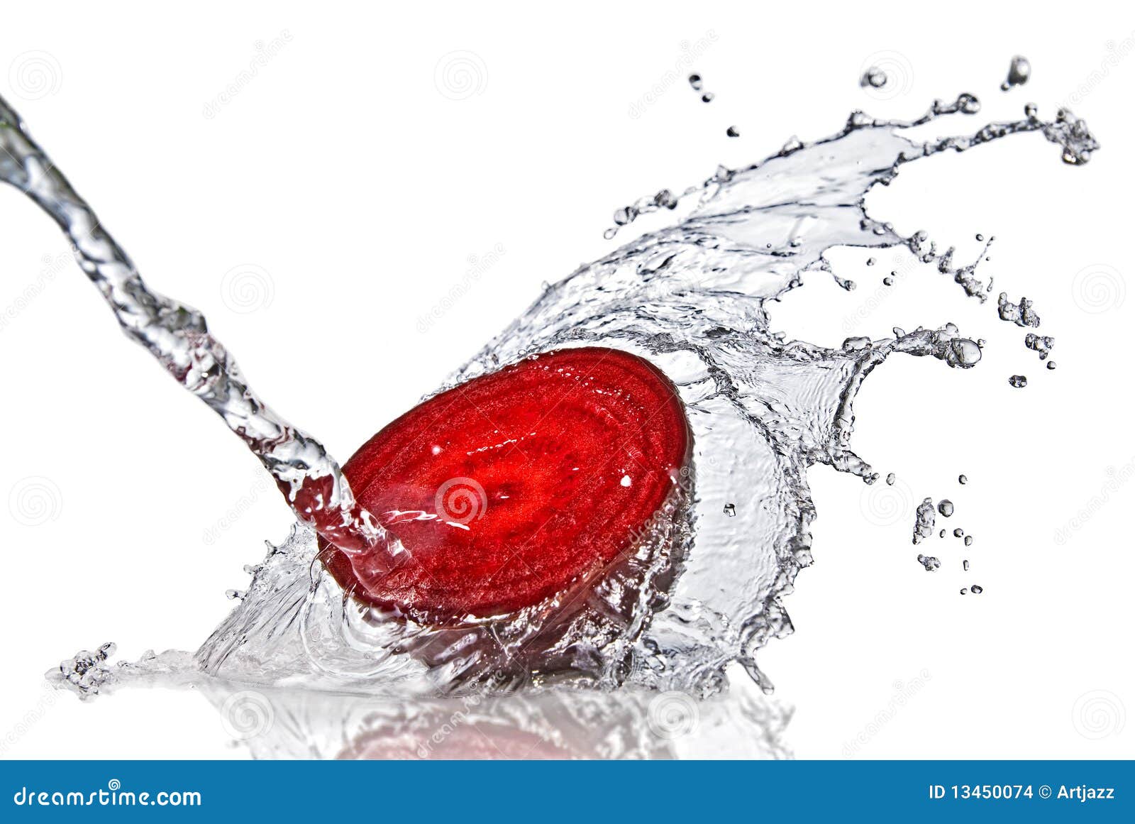 Red beet with water splash stock photo. Image of blue - 13450074