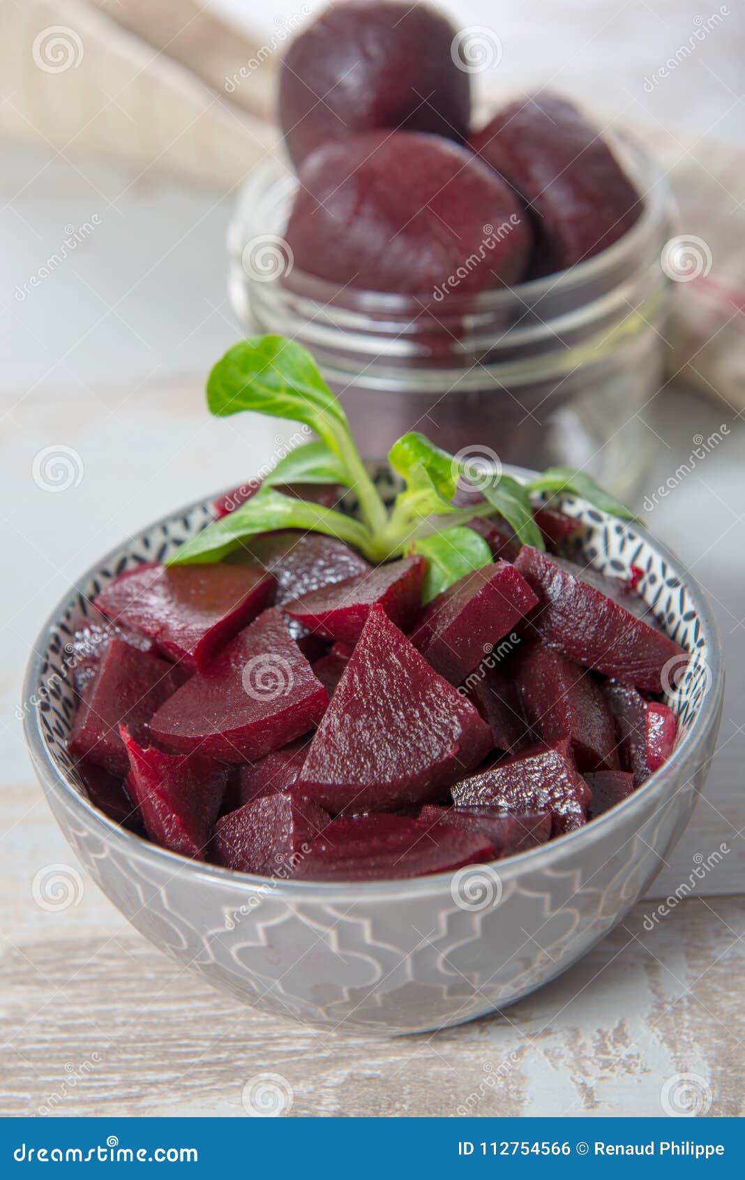 A Red Beetroot Cutting into Pieces in a Bowl Stock Photo - Image of ...