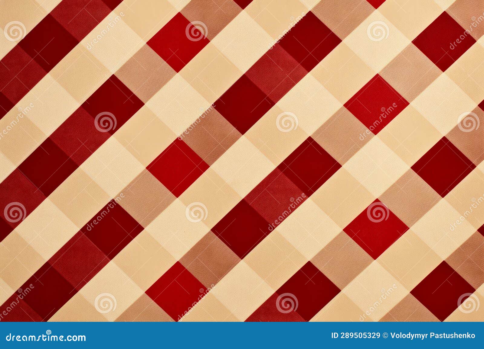 Red and Beige Checkered Pattern with White Background. Generative AI ...