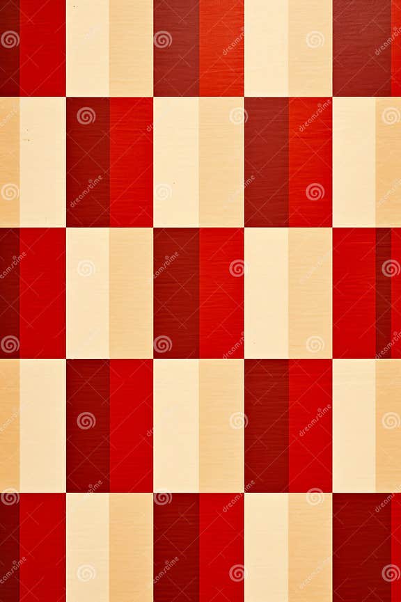 Red and Beige Checkered Pattern with White Background. Generative AI Stock Image - Image of ...