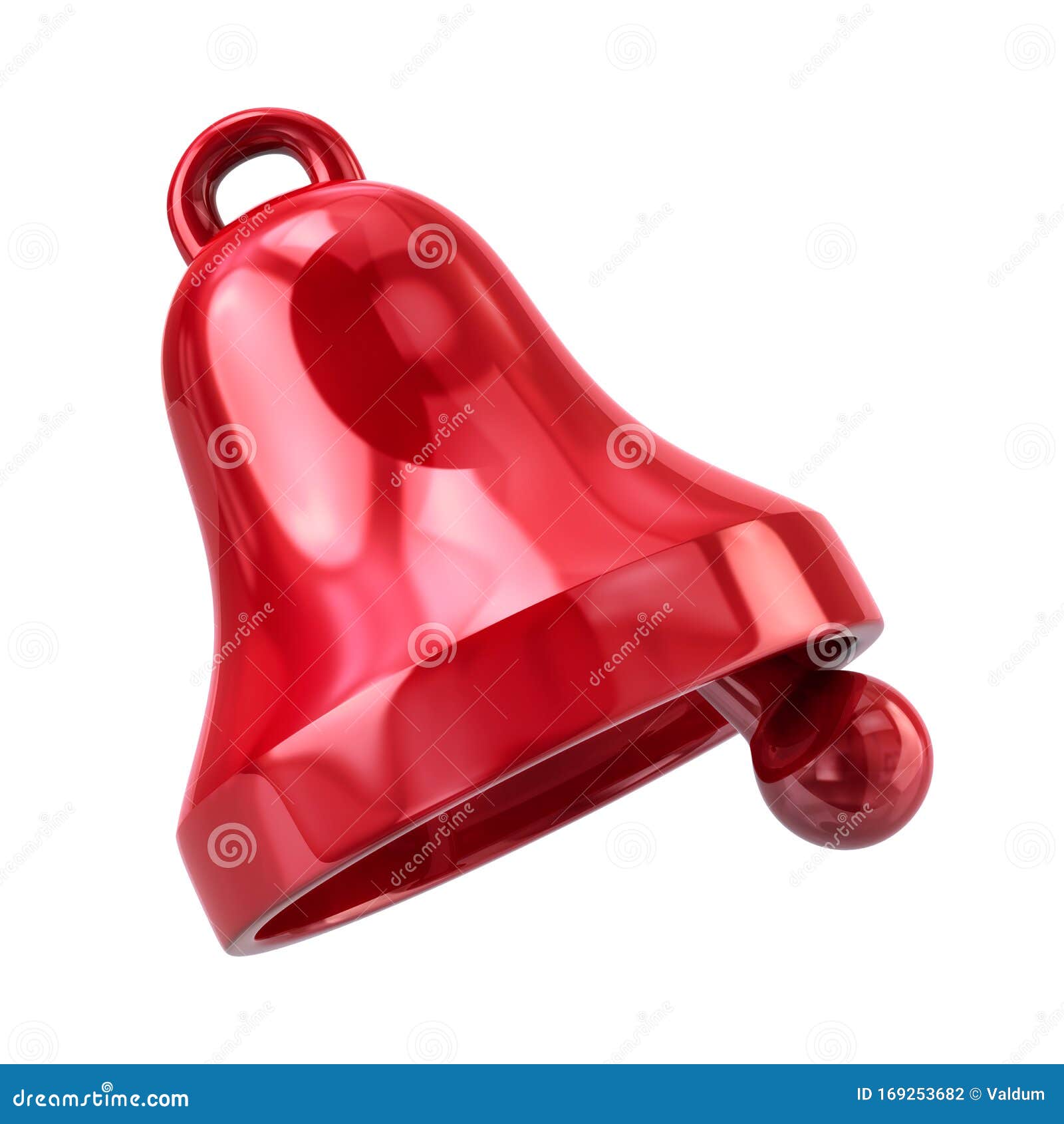 Red Bell Icon 3d Illustration Stock Illustration - Illustration of ...