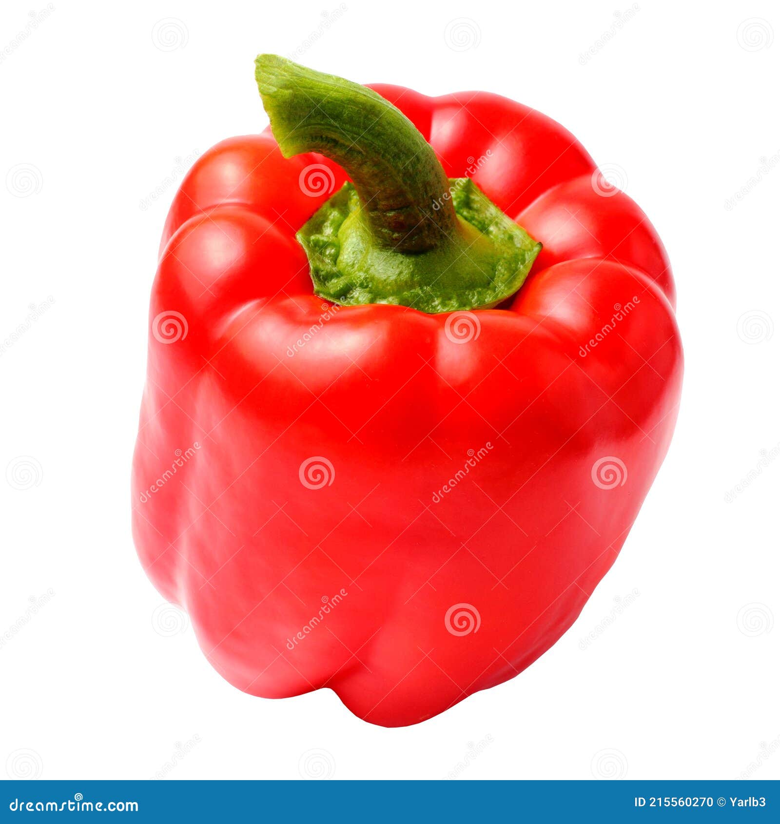 Red Bell Pepper Close-up, Isolate on White Stock Photo - Image of ...
