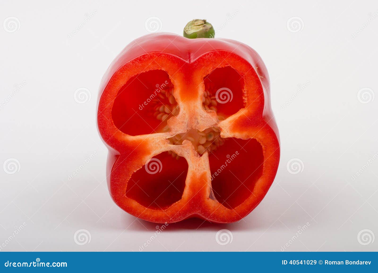 Red Bell Pepper Cut In Half Stock Image - Image: 40541029