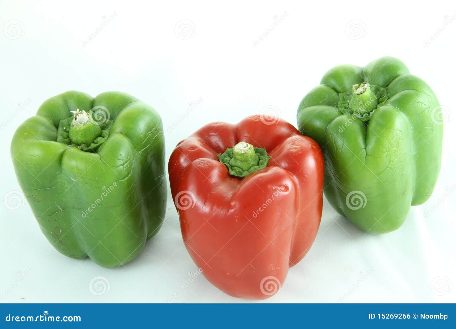 Red Bell Pepper, Green Bell Papper Stock Photo - Image of white, food ...