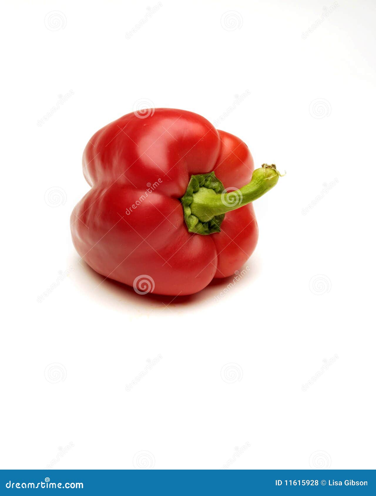 Red Bell Pepper Isolated on a White Background Stock Photo - Image of ...