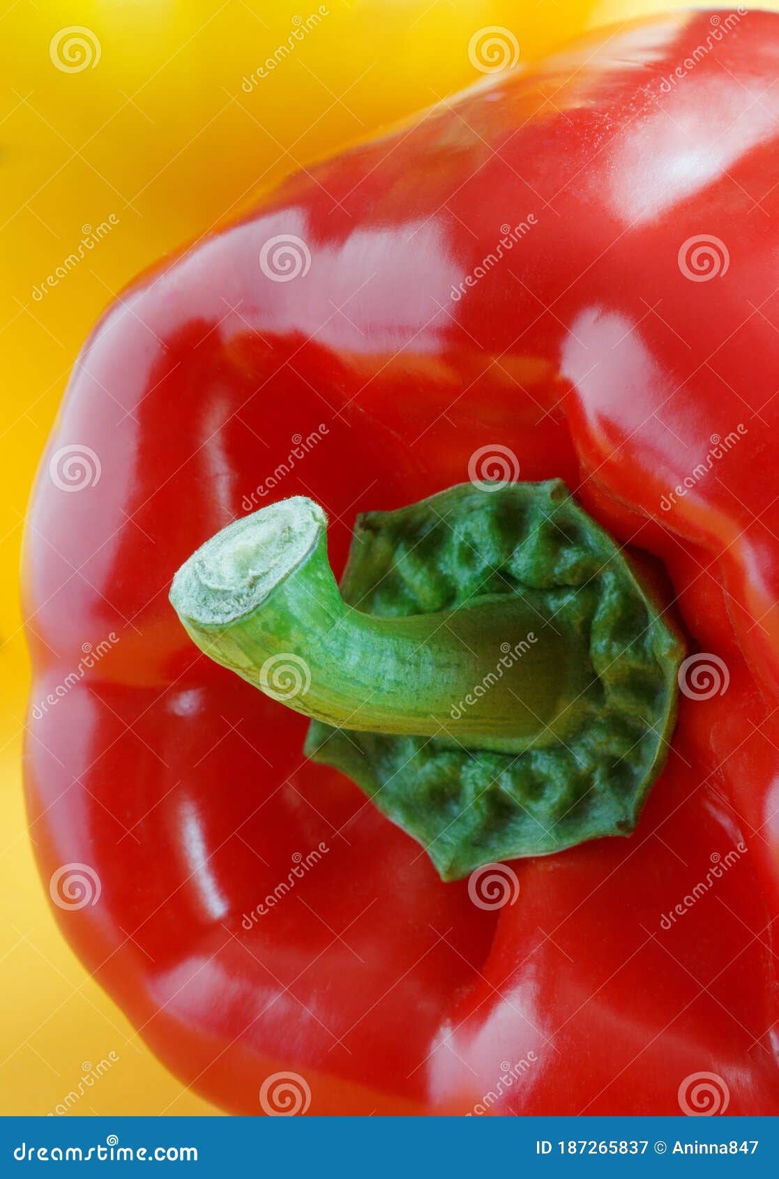 Red bell pepper macro stock image. Image of clean, closeup - 187265837