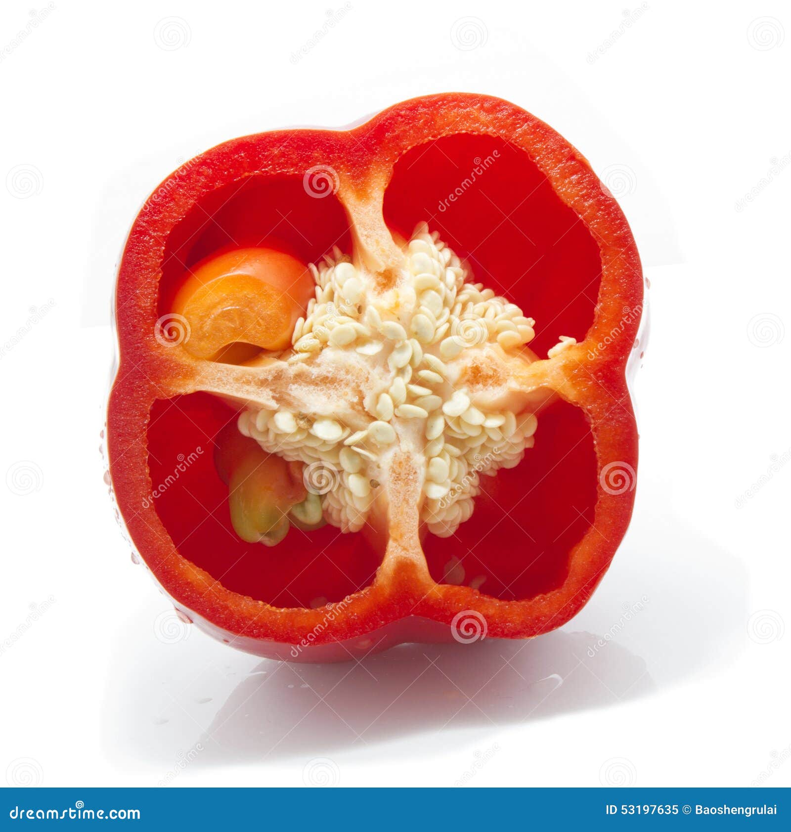 Red bell pepper section stock image. Image of fruits - 53197635