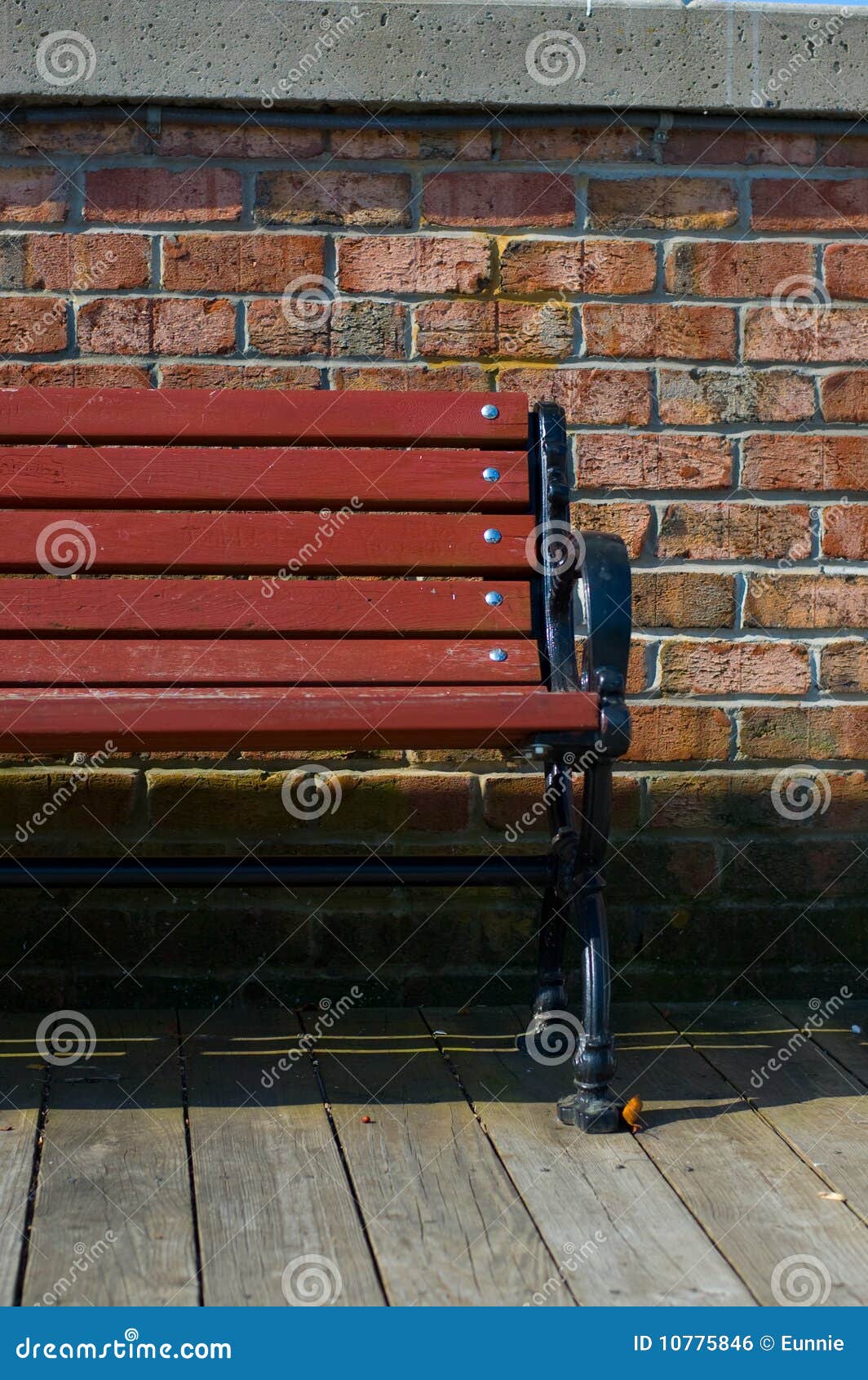 Red bench stock photo. Image of lonely, backdrop, aged - 10775846