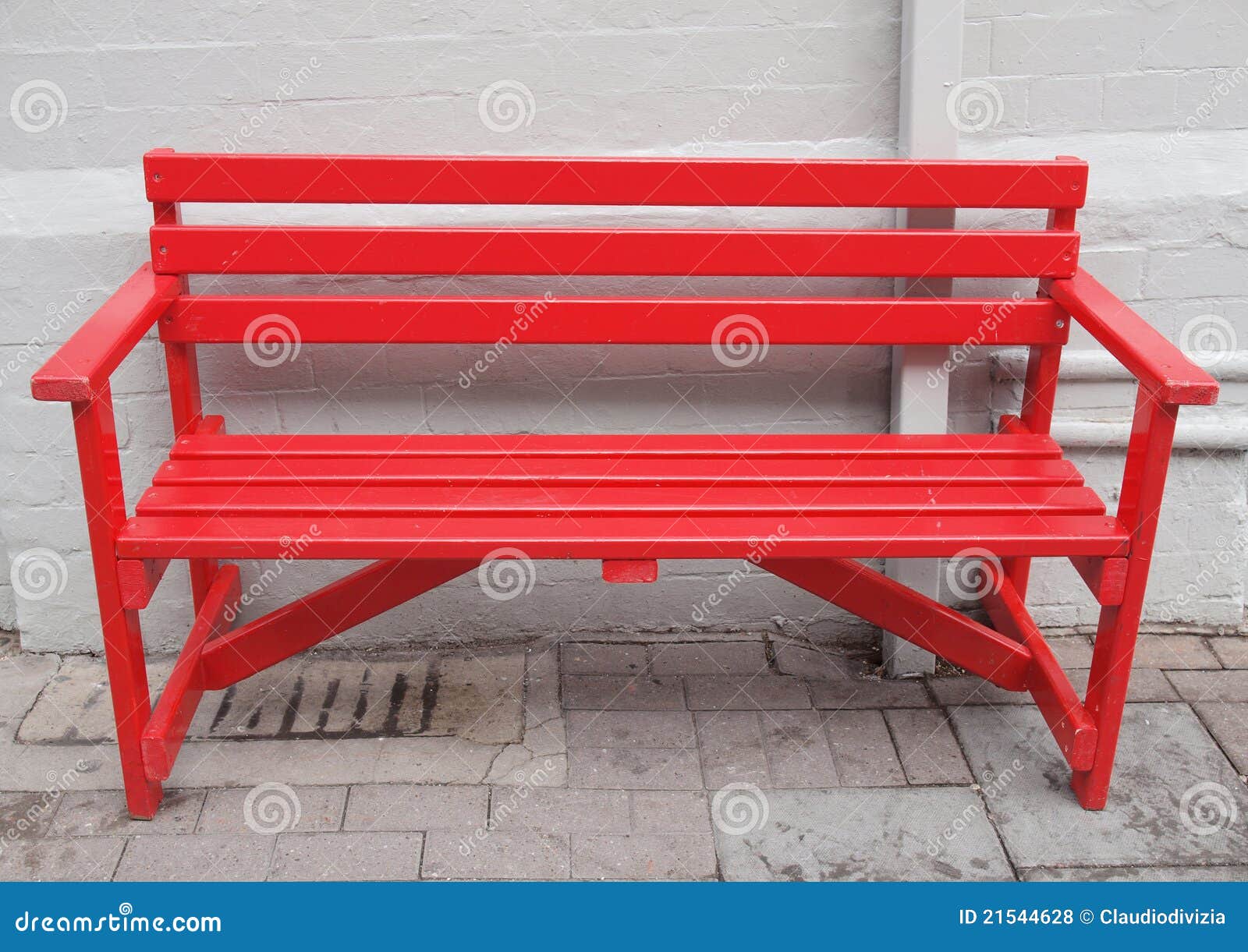 Red bench stock photo. Image of vegetation, parks, bench - 21544628