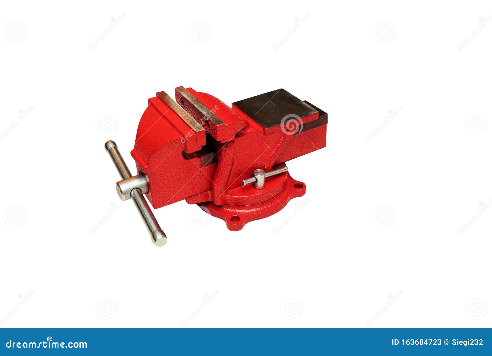 Red bench vise stock image. Image of stell, clamp, screwdriving - 163684723