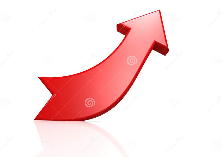 Red bend arrow stock illustration. Illustration of line - 31500691