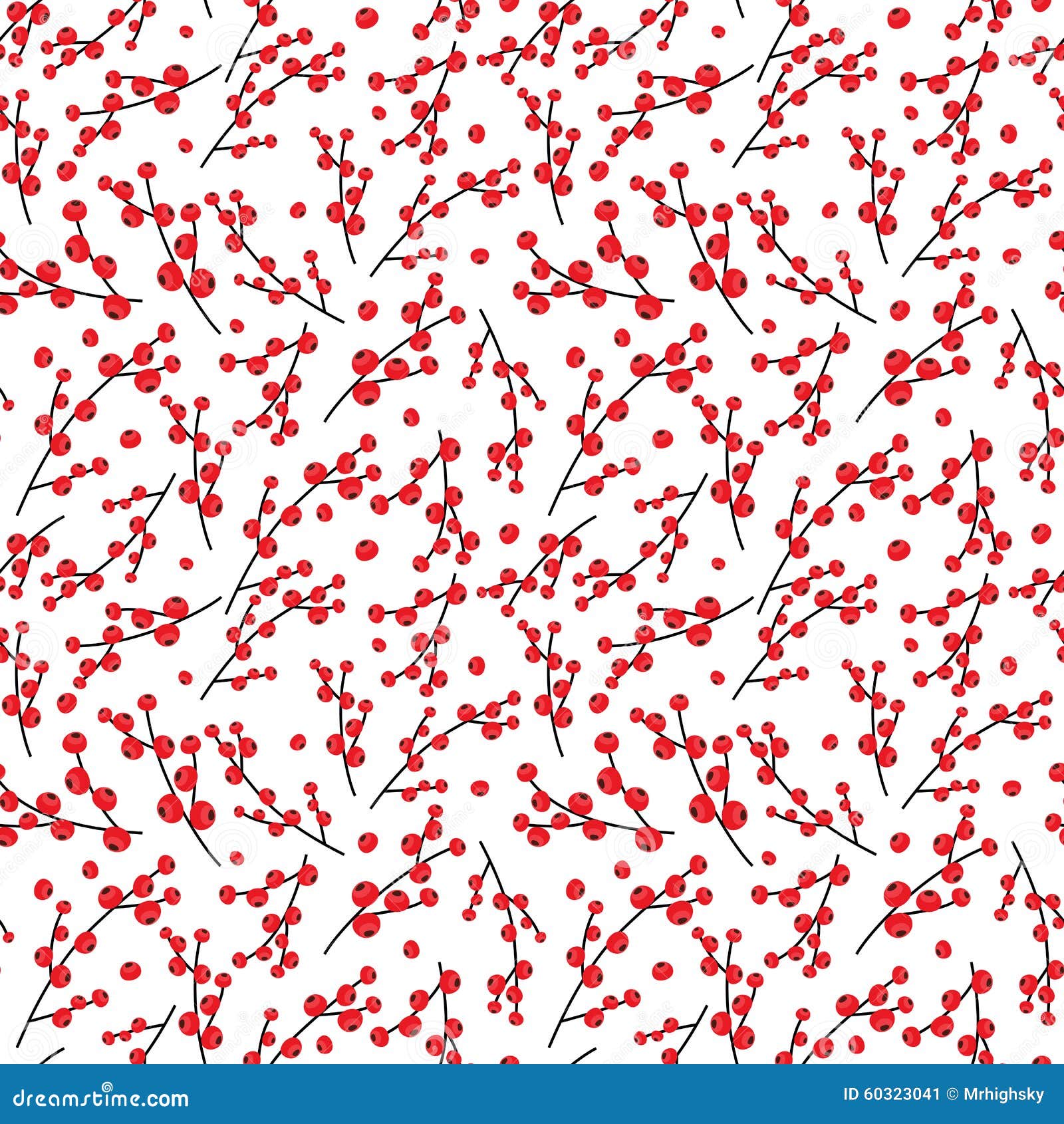 Red Berries Seamless Pattern Stock Vector - Illustration of textile ...