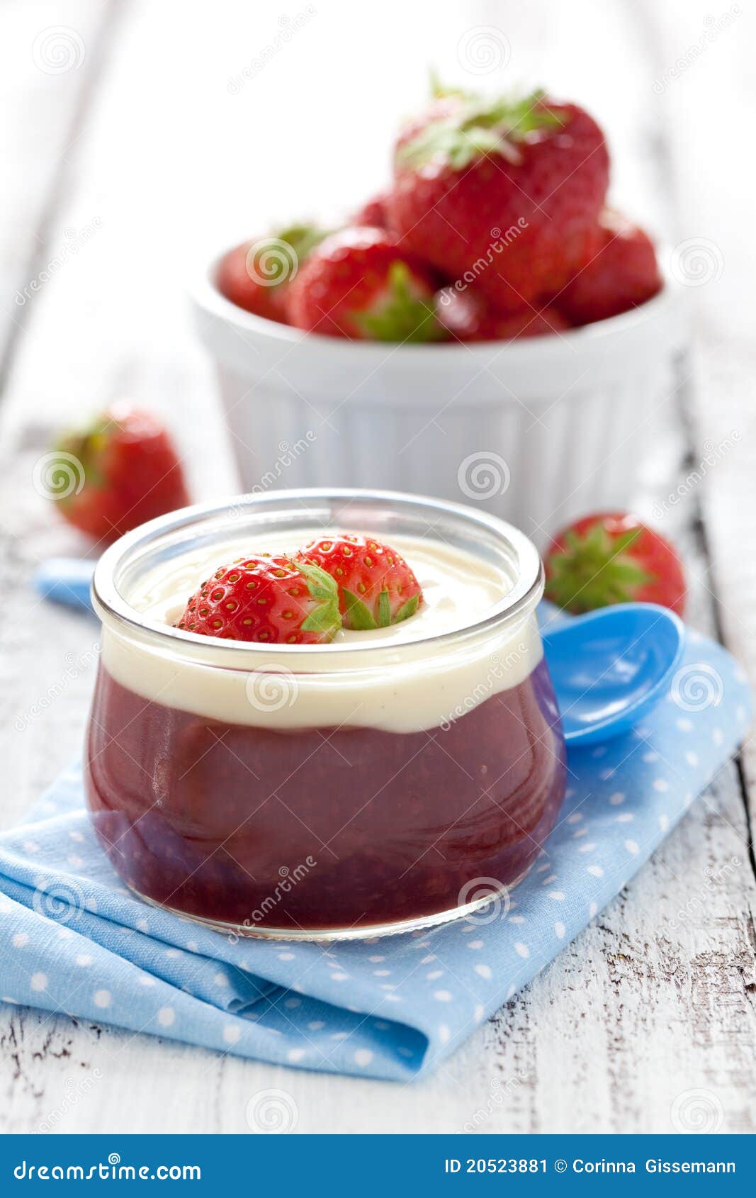 Red berry dessert stock image. Image of stacked, strawberries - 20523881