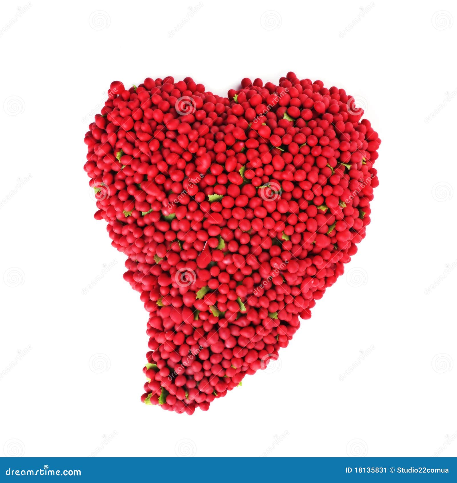 Red berry Heart stock image. Image of heart, ornamental - 18135831