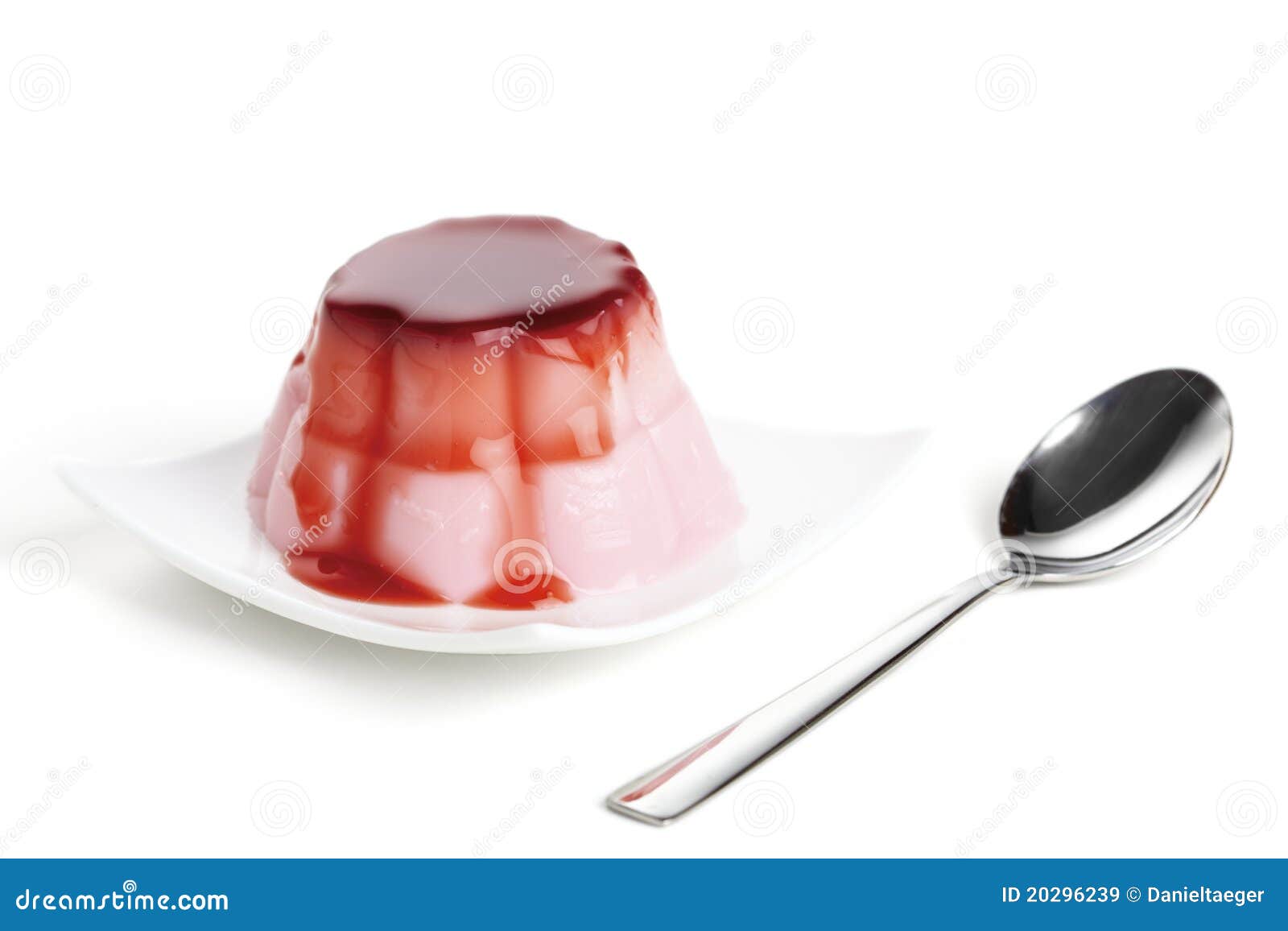 Red berry pudding stock image. Image of blancmange, plate - 20296239