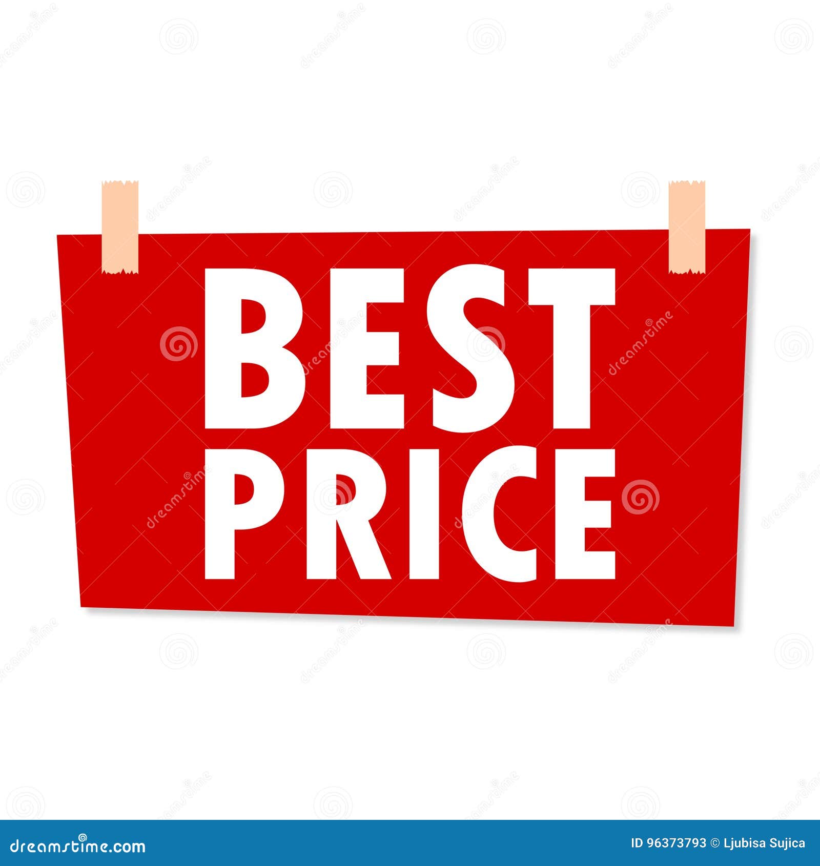 Red Best Price Sign - Illustration Stock Vector - Illustration of ...