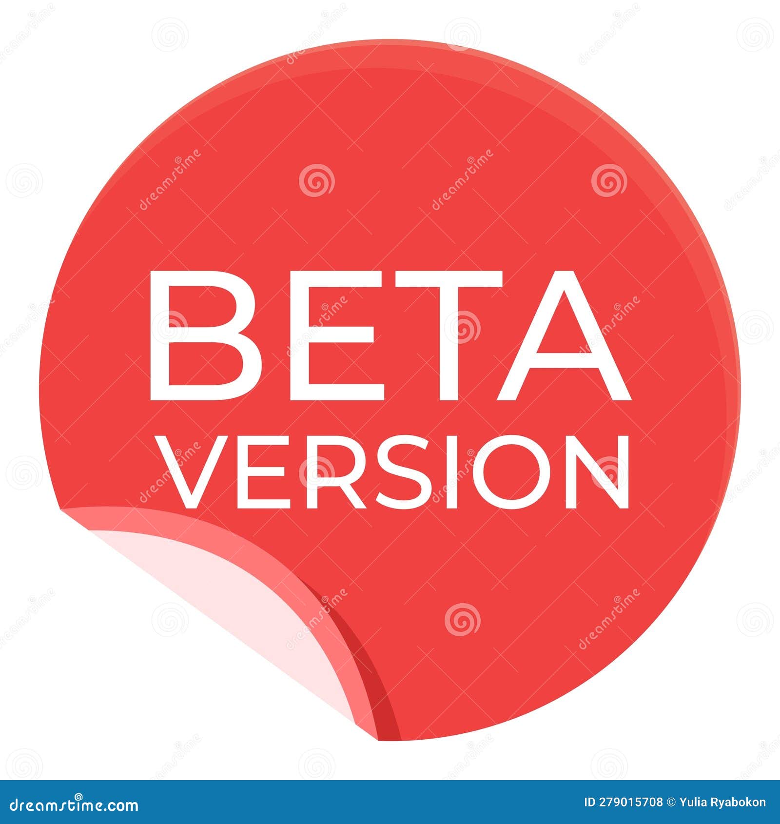 Red Beta Version Icon Cartoon Vector. Digital Program Stock Vector - Illustration of computer ...