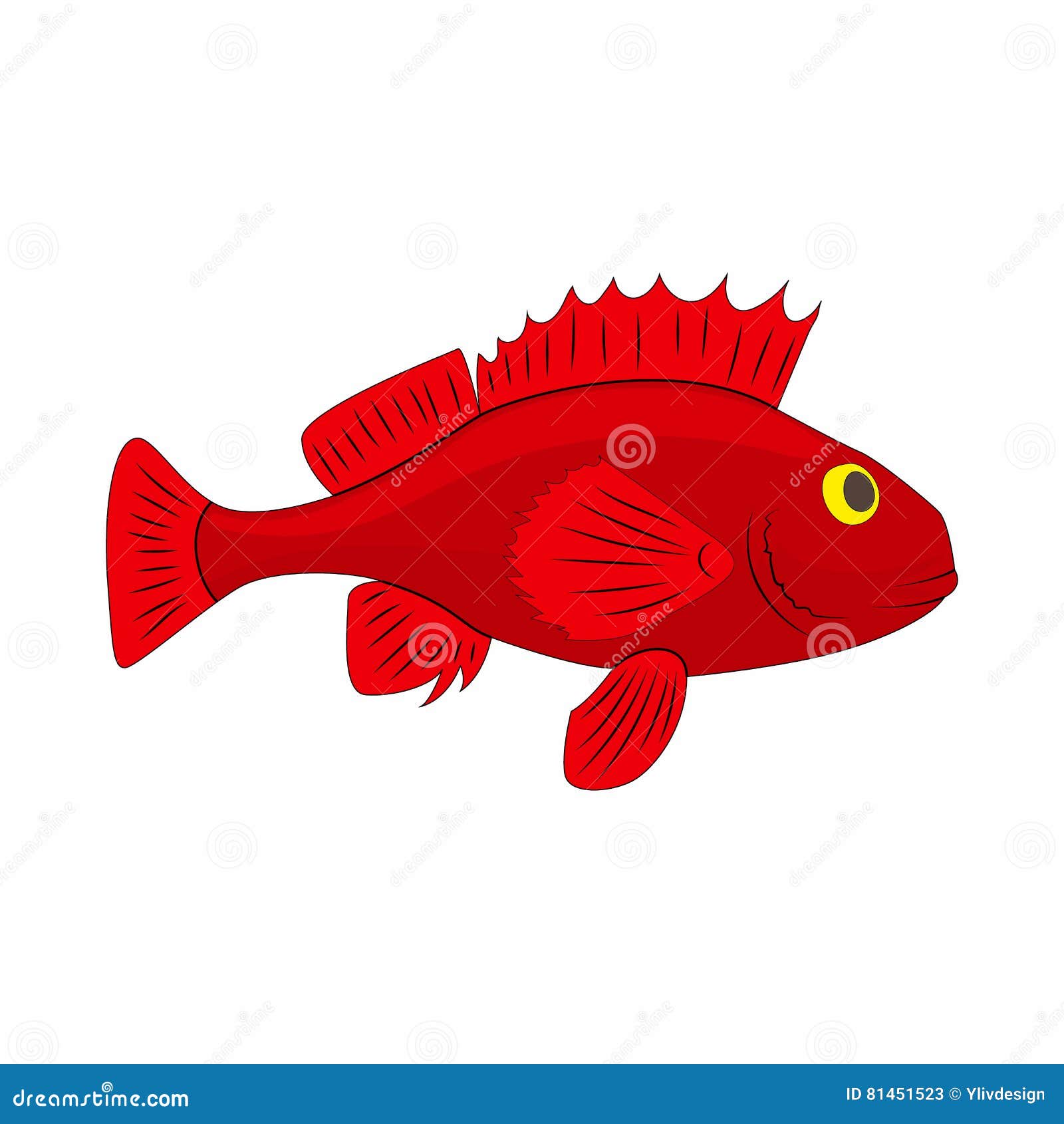Cartoon Red Betta Fish, Siamese Fighting Fish, Betta Splendens Crown ... Cartoon Red Betta Fish, Siamese Fighting Fish, Betta Splendens Crown ...