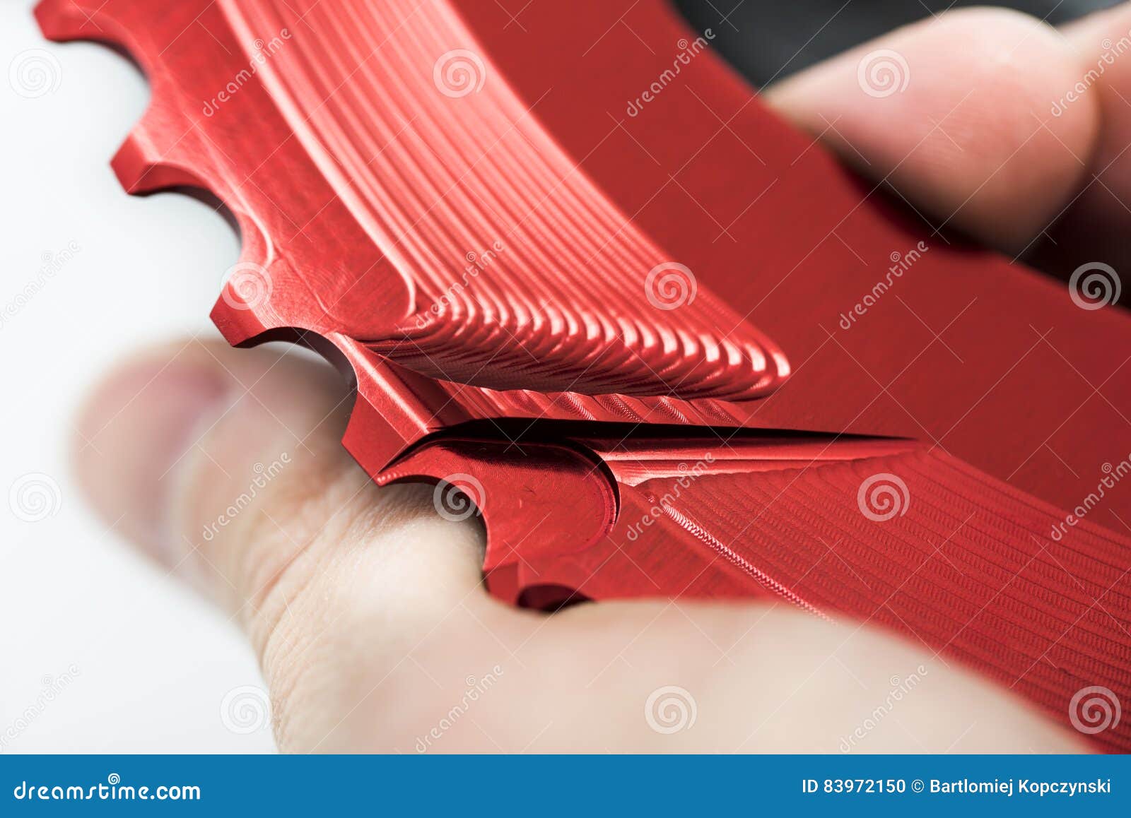 Red Bicycle Chainring in Hand Stock Photo - Image of chainring ...