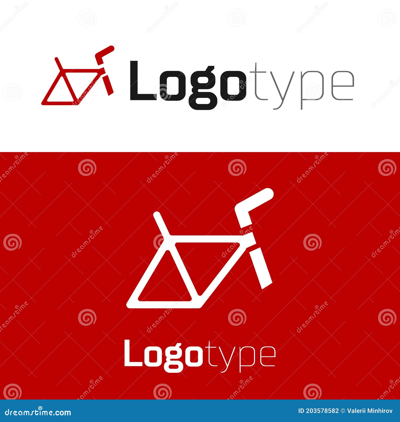 Red Bicycle Frame Icon Isolated on White Background. Logo Design ...