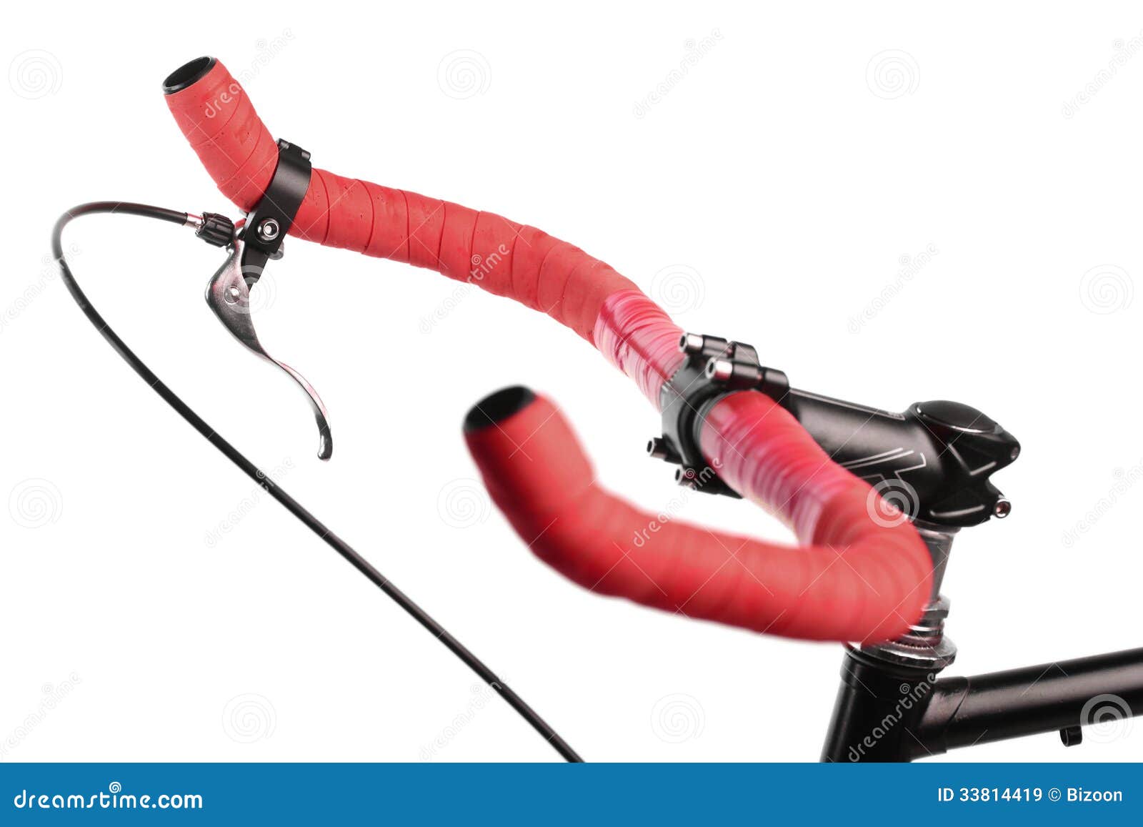 Red bicycle handlebar stock image. Image of biking, colorful - 33814419