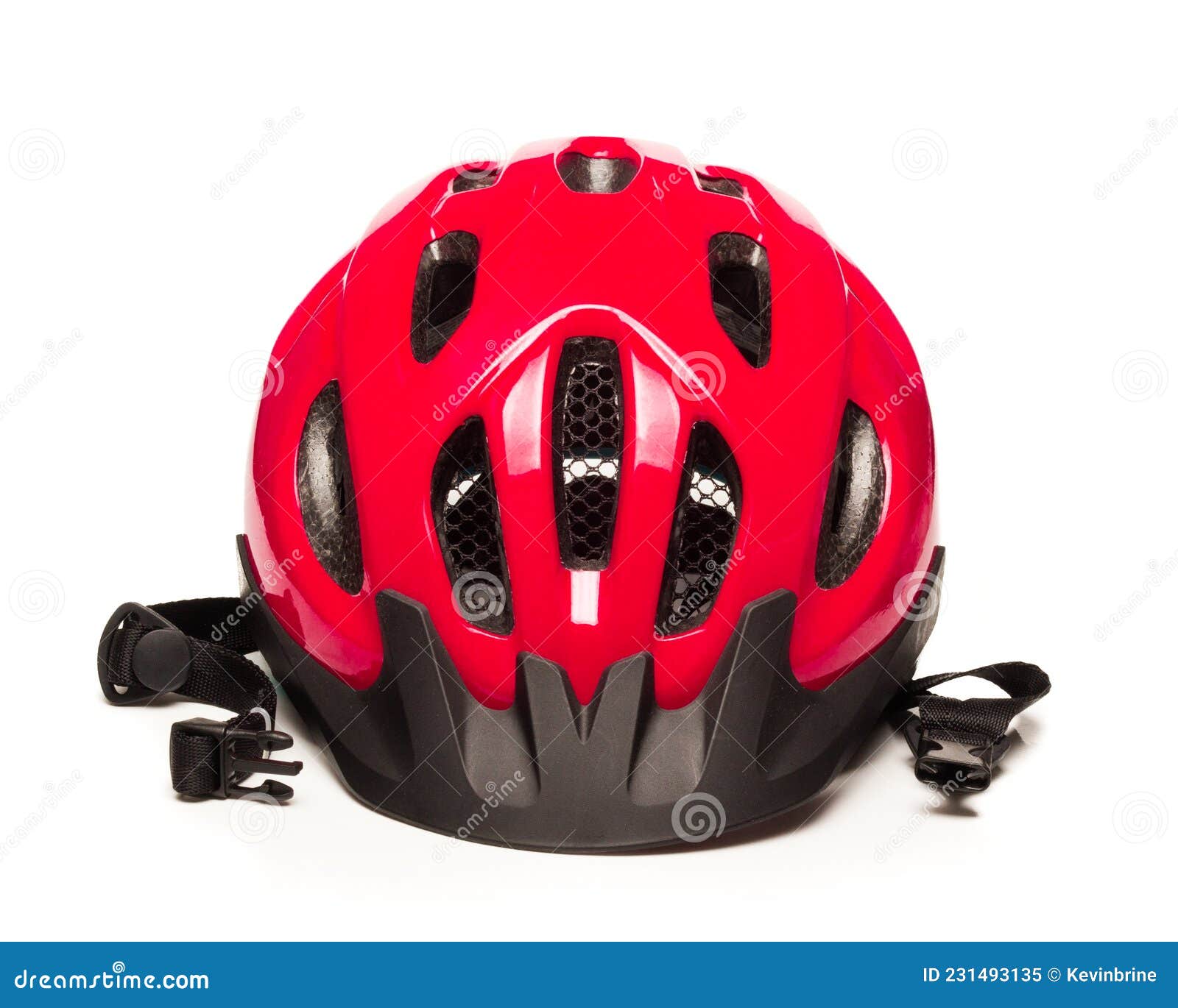 Red Bicycle Helmet stock image. Image of sport, bicycle - 231493135