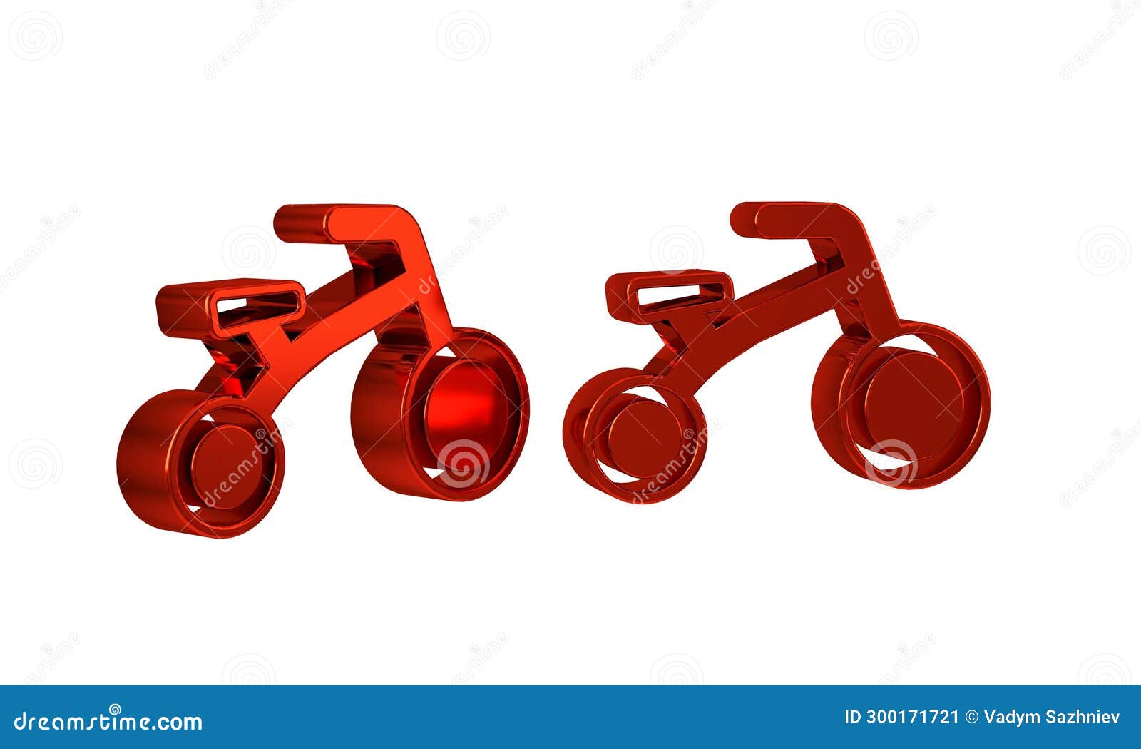 Red Bicycle for Kids Icon Isolated on Transparent Background. Stock ...