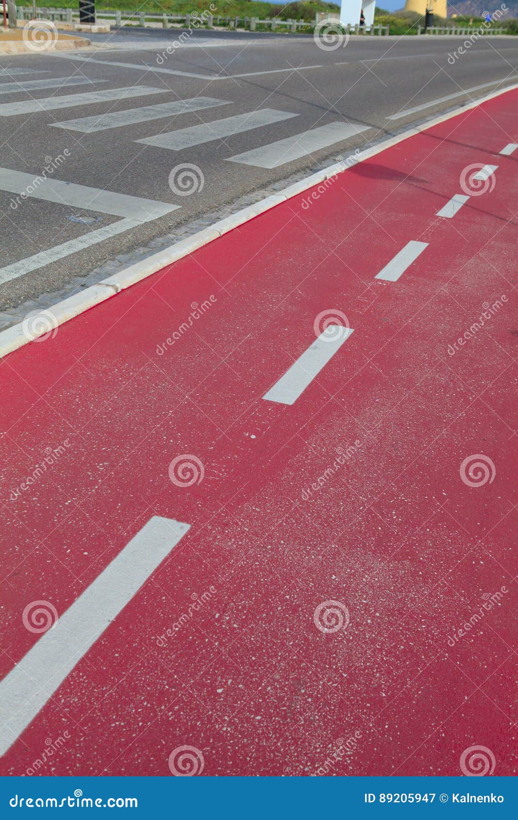 Red bicycle path stock image. Image of cycle, exercise - 89205947