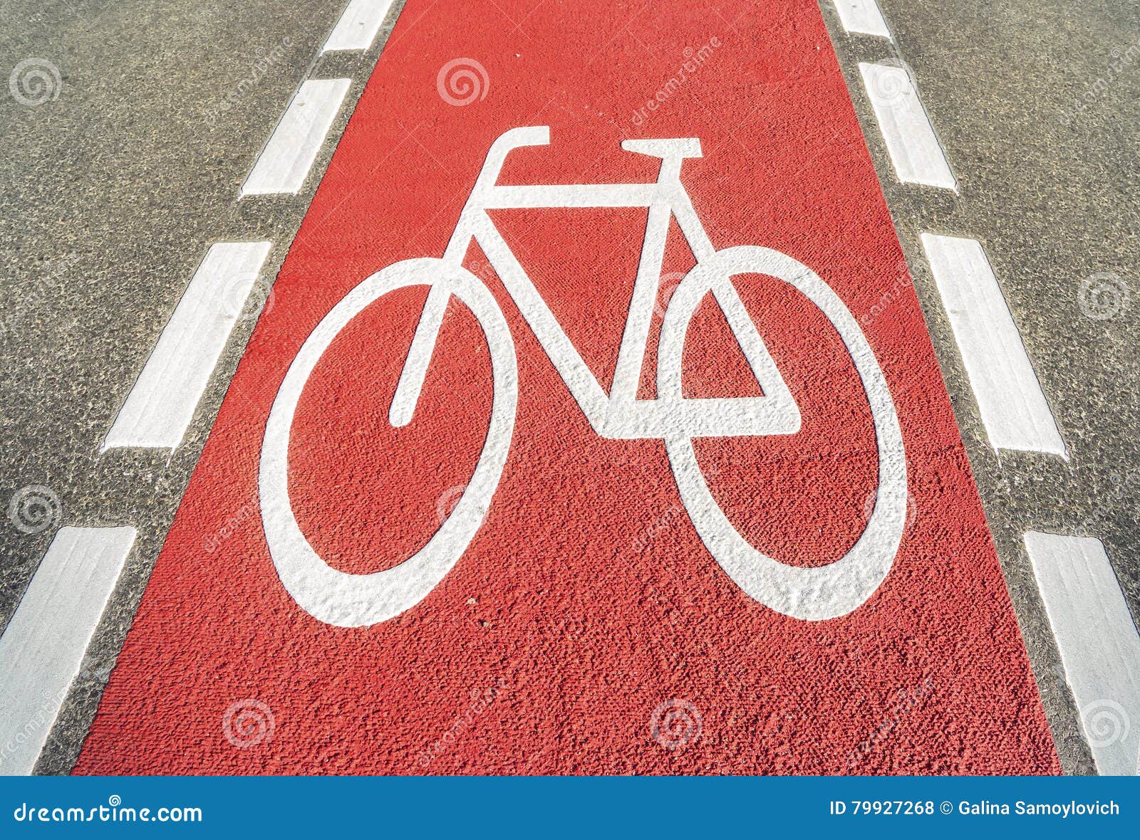 Red bicycle path stock photo. Image of ride, germany - 79927268
