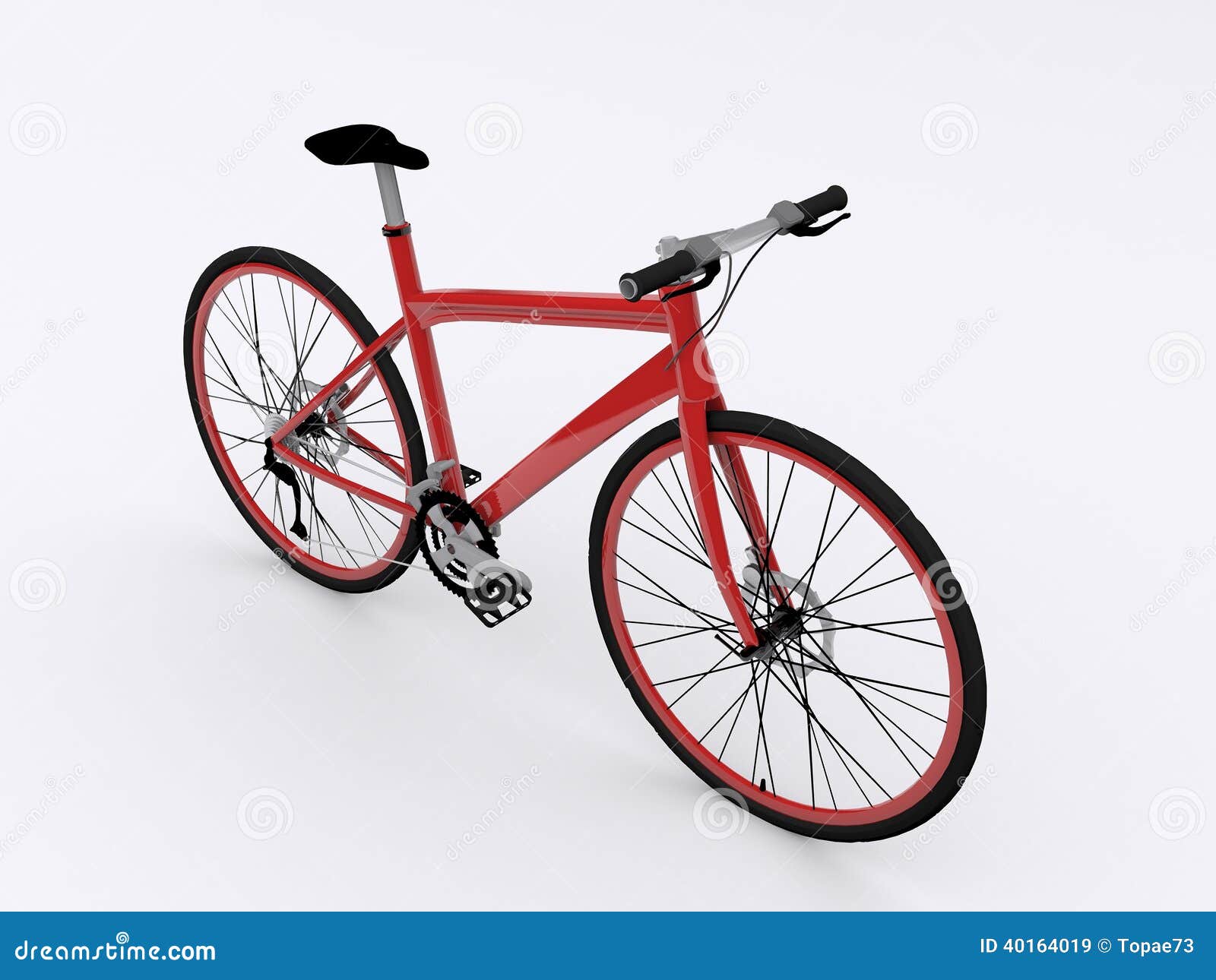 Red bicycle stock illustration. Illustration of mobile - 40164019
