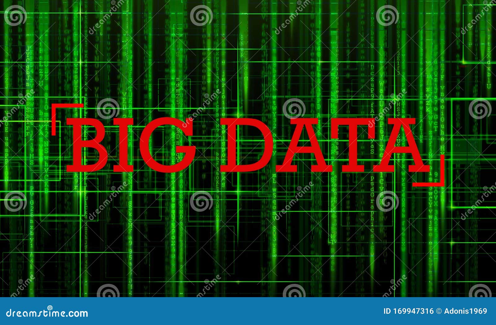 Big Data on Digital Background Stock Illustration - Illustration of ...