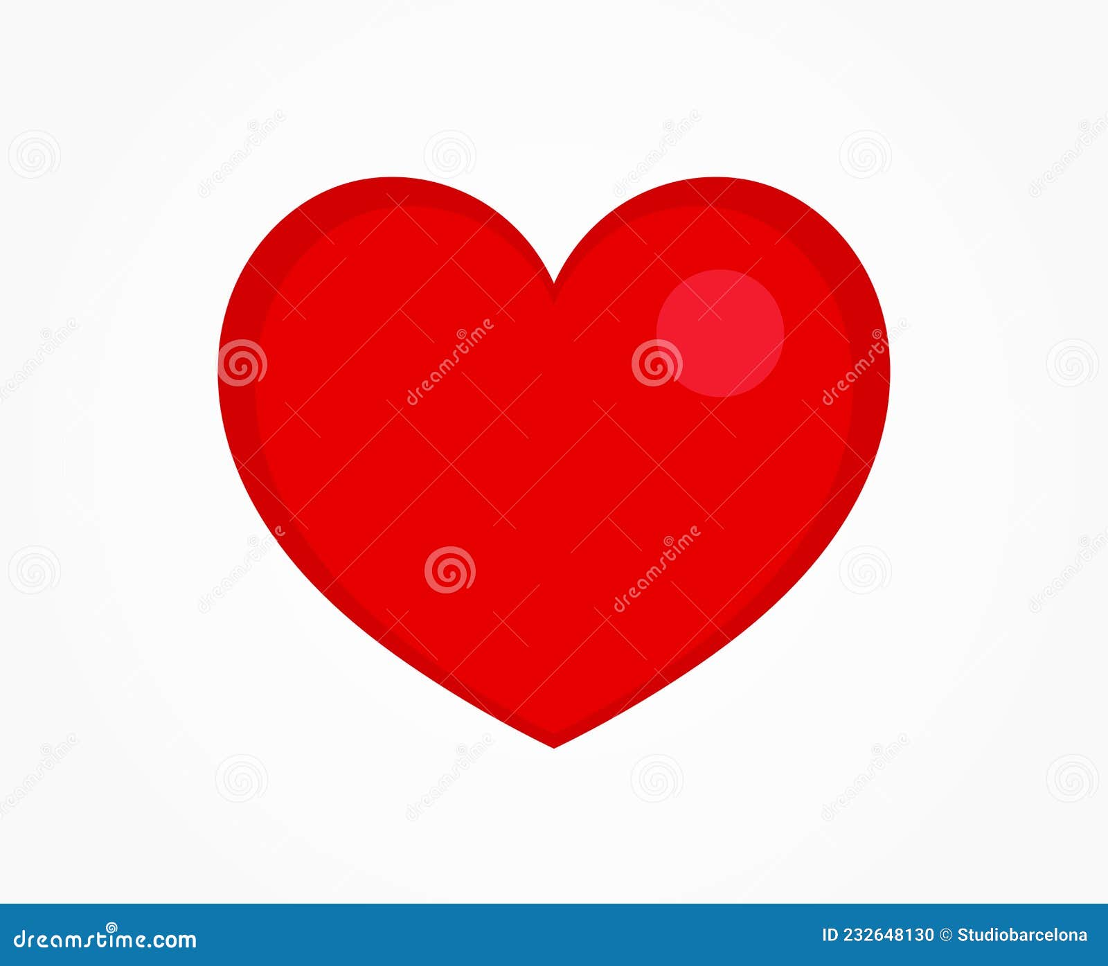 Red Big Heart Icon Element. Stock Vector - Illustration of sticker ...
