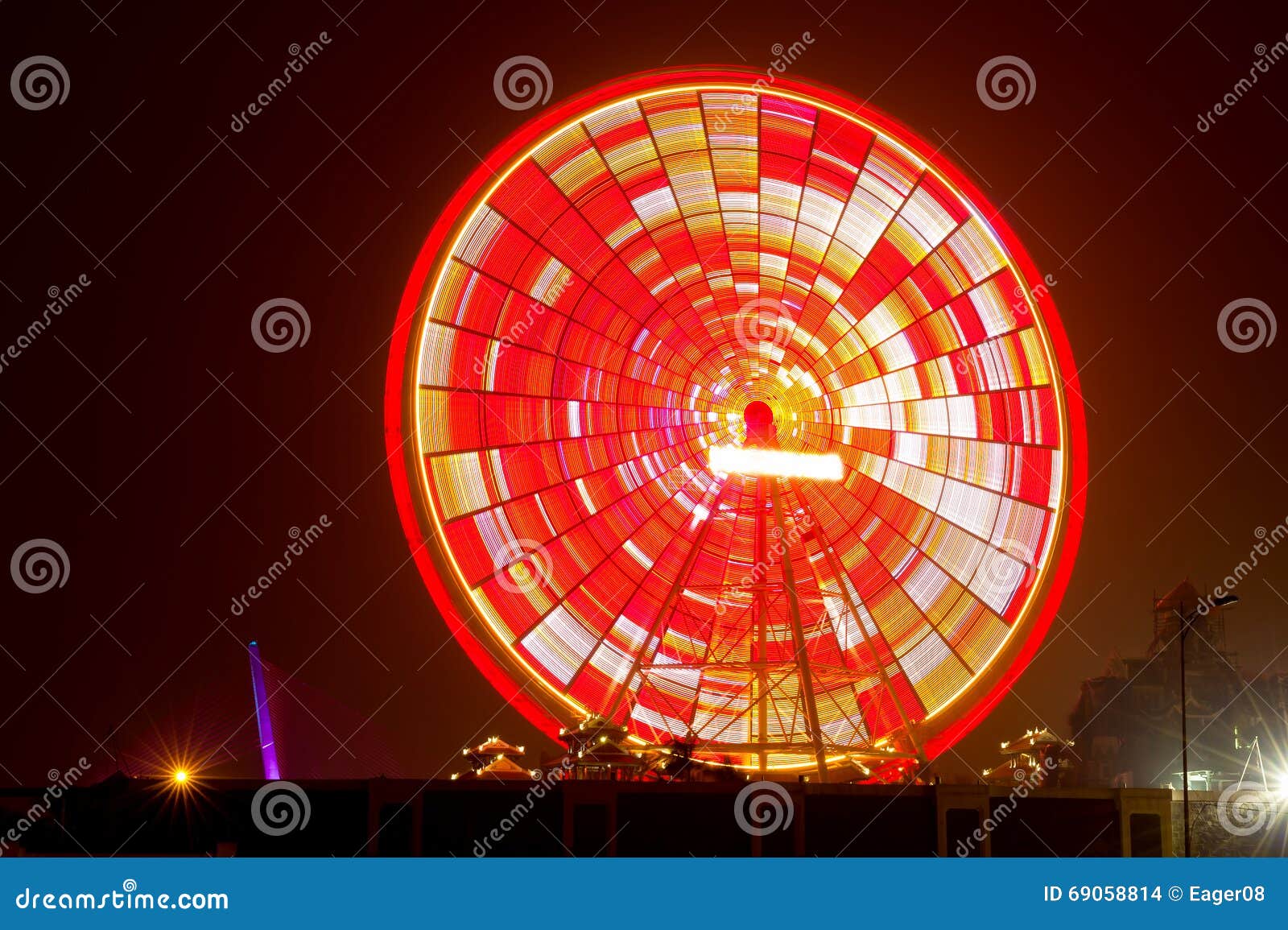 Red Big Wheel stock photo. Image of exposure, colorful - 69058814
