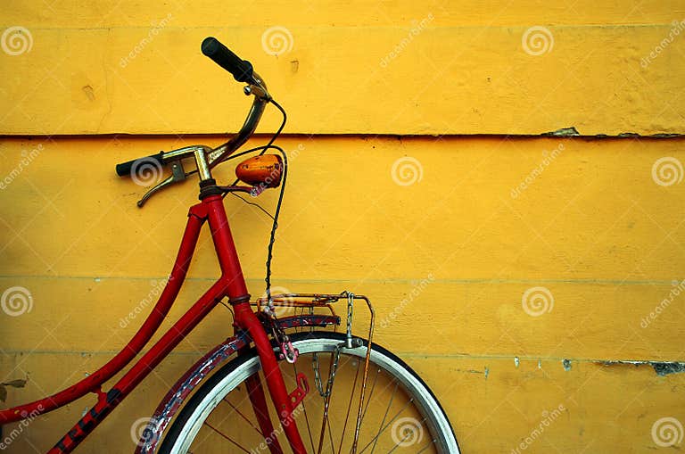 Red Bike stock photo. Image of travel, rust, vintage, transportation ...