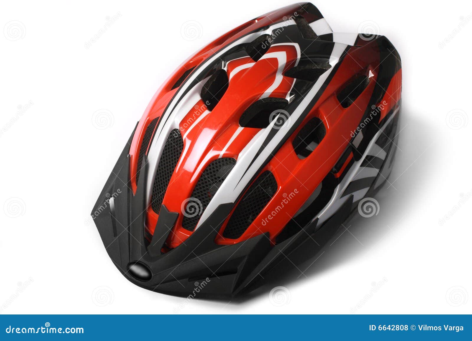 Red Bike Helmet stock photo. Image of protector, plastic - 6642808