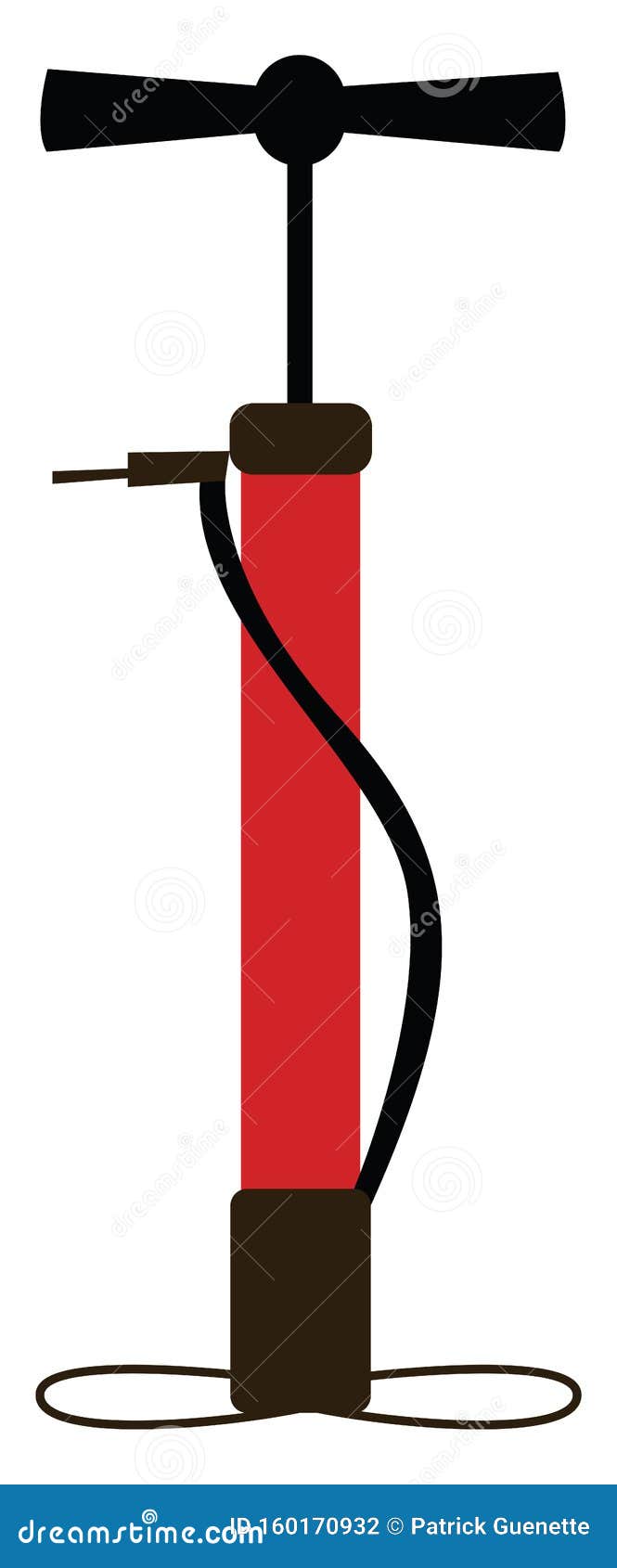 Red Bike Pump, Illustration, Vector Stock Vector - Illustration of ...