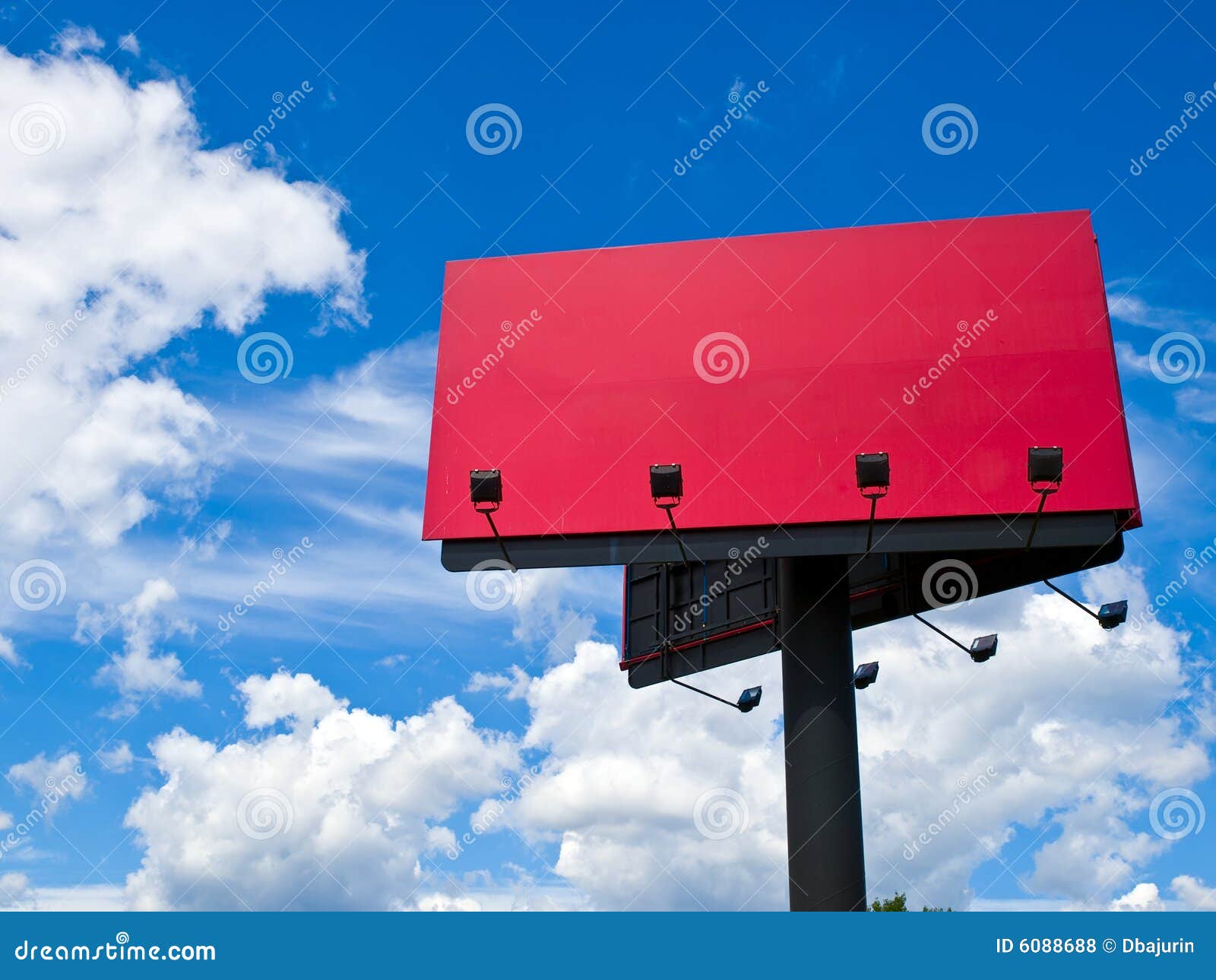 Red billboard stock photo. Image of communication, advertising - 6088688
