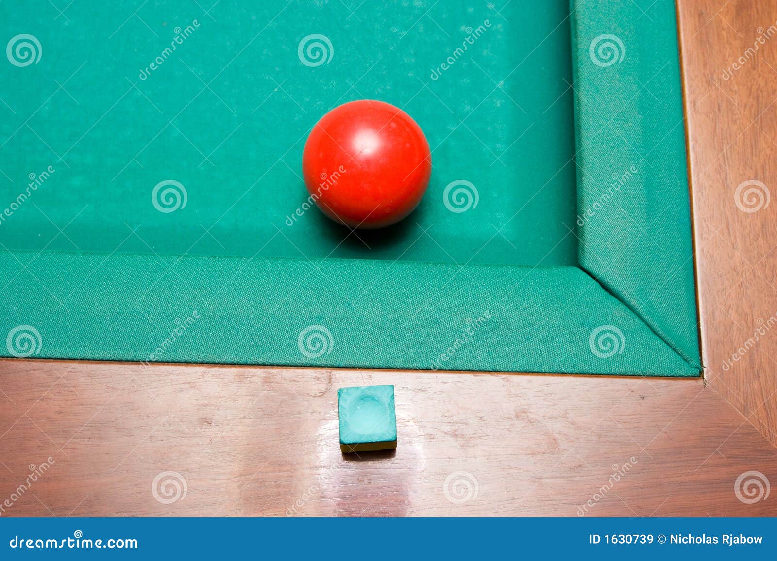 Red Billiard Ball stock image. Image of green, felt, polished - 1630739