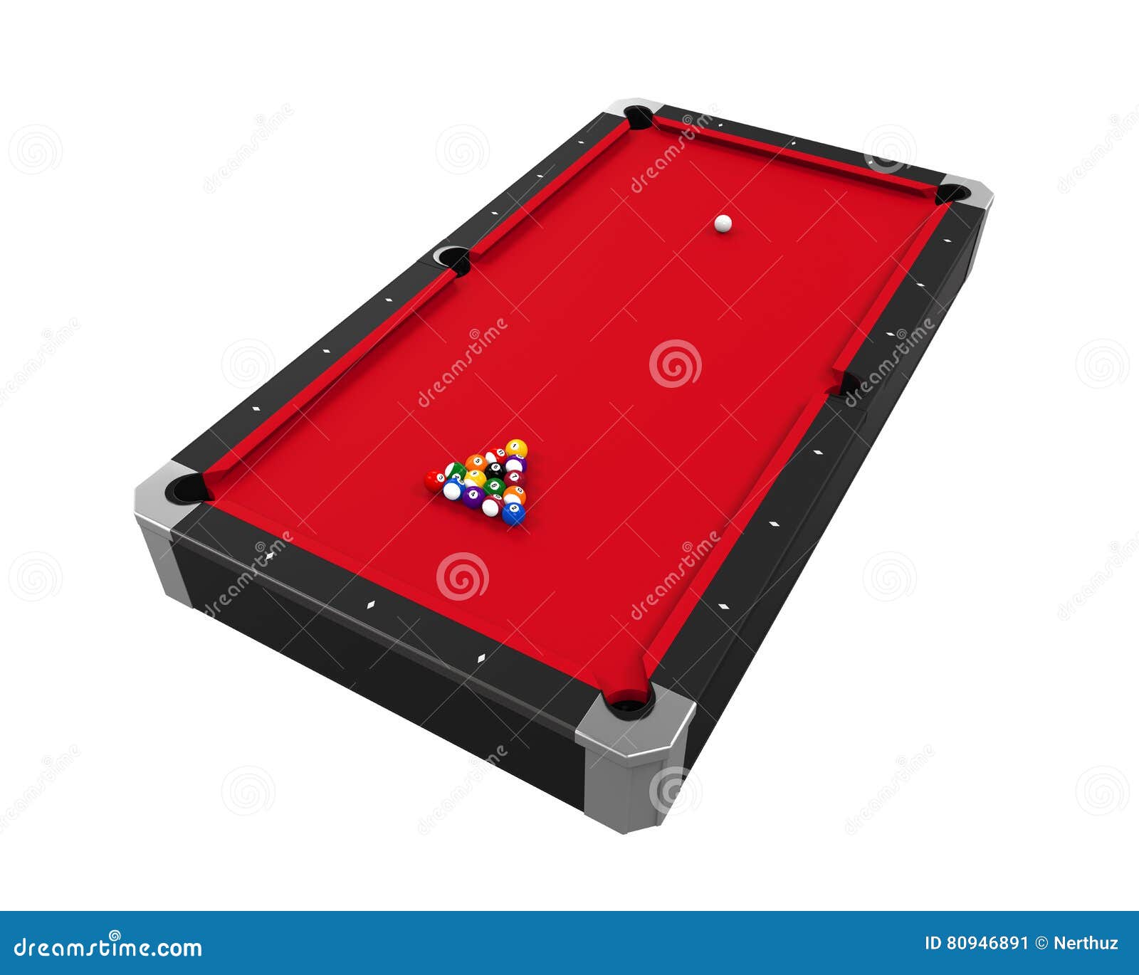 Red Billiard Table stock illustration. Illustration of billiards - 80946891