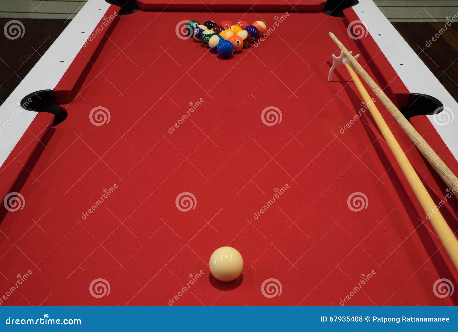 Red billiard table stock photo. Image of snooker, action - 67935408