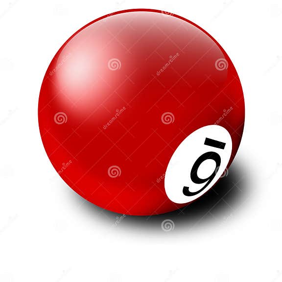 Red Billiards Ball stock illustration. Illustration of rolled - 4646380