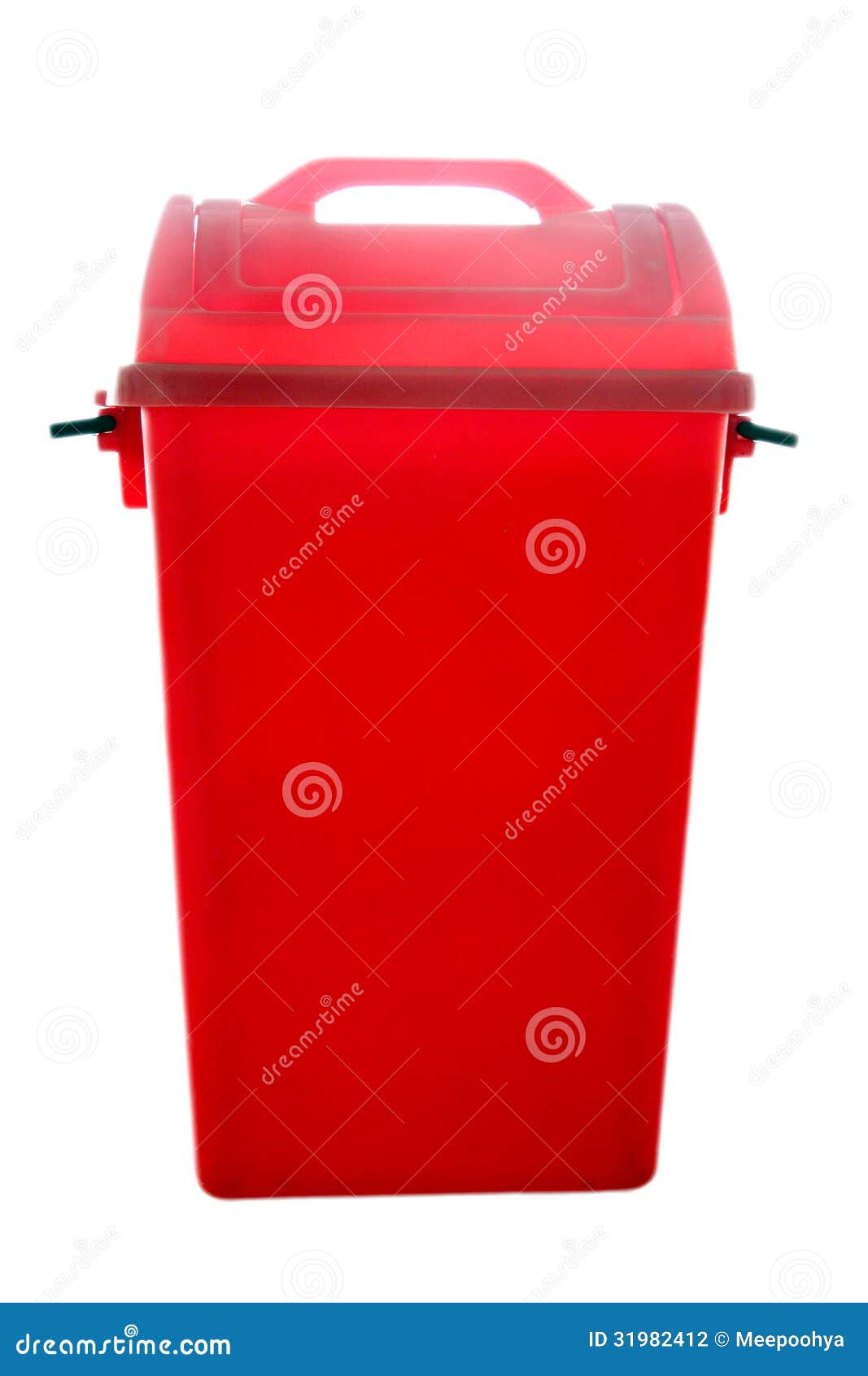 Red bin. stock photo. Image of equipment, eliminate, waste - 31982412