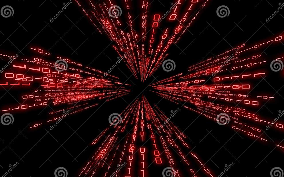 Red Binary Code - Matrix Style Background Stock Illustration ...