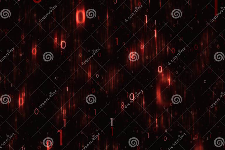 Red Binary Numbers Background Stock Illustration - Illustration of ...